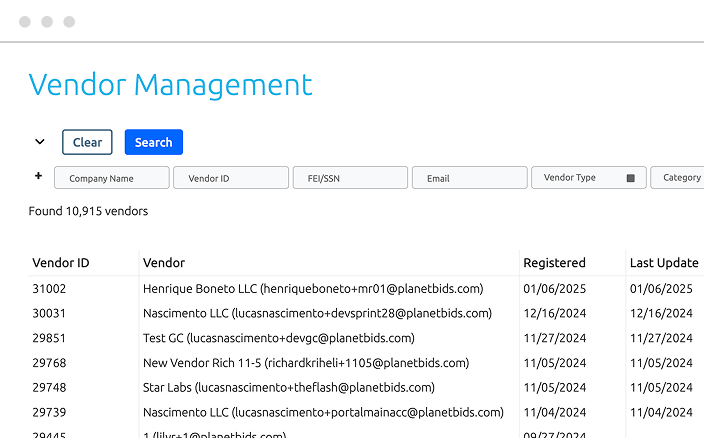 Vendor Basic with PlanetBids